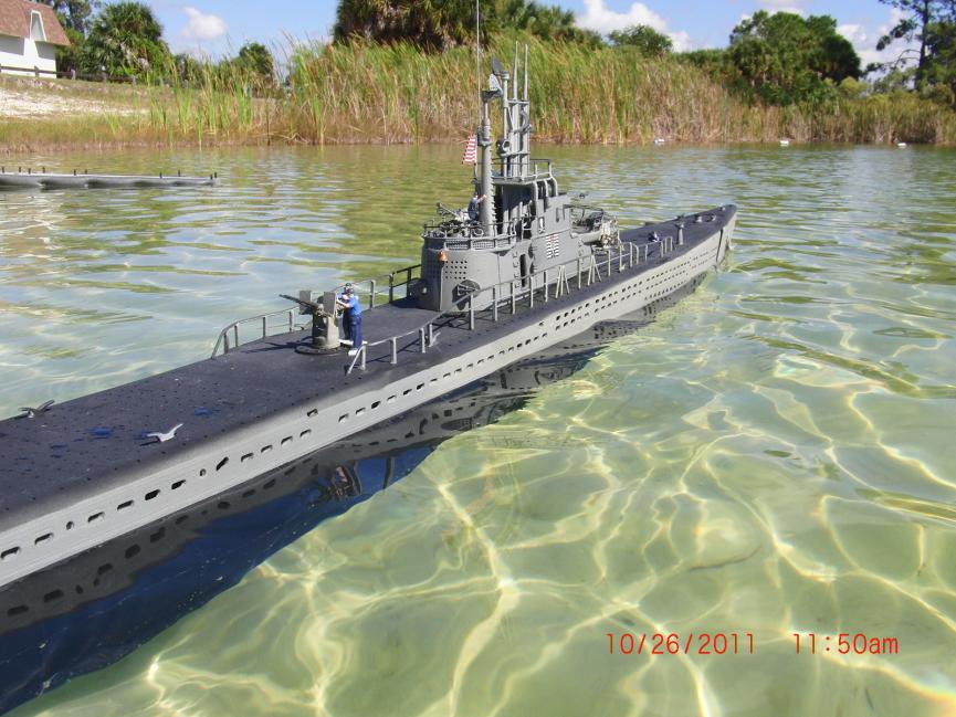 The USS Grouper SS-214 A 1/48 Scale ( 78" ) WWll Gato Class Submarine ...
